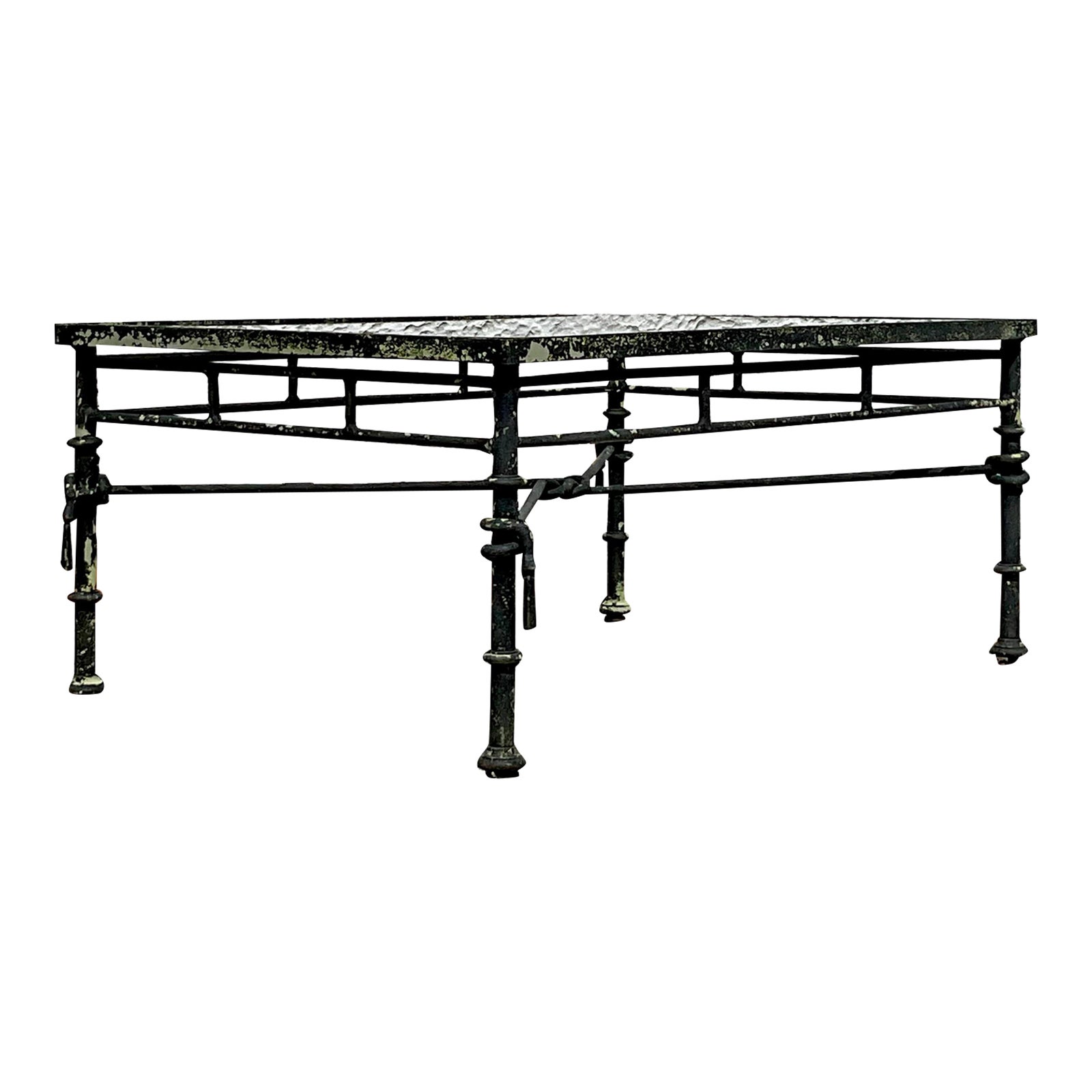 Vintage Boho Wrought Iron Knot Coffee Table | Chairish