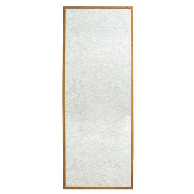 Antiqued Brass Framed Mirror | Chairish