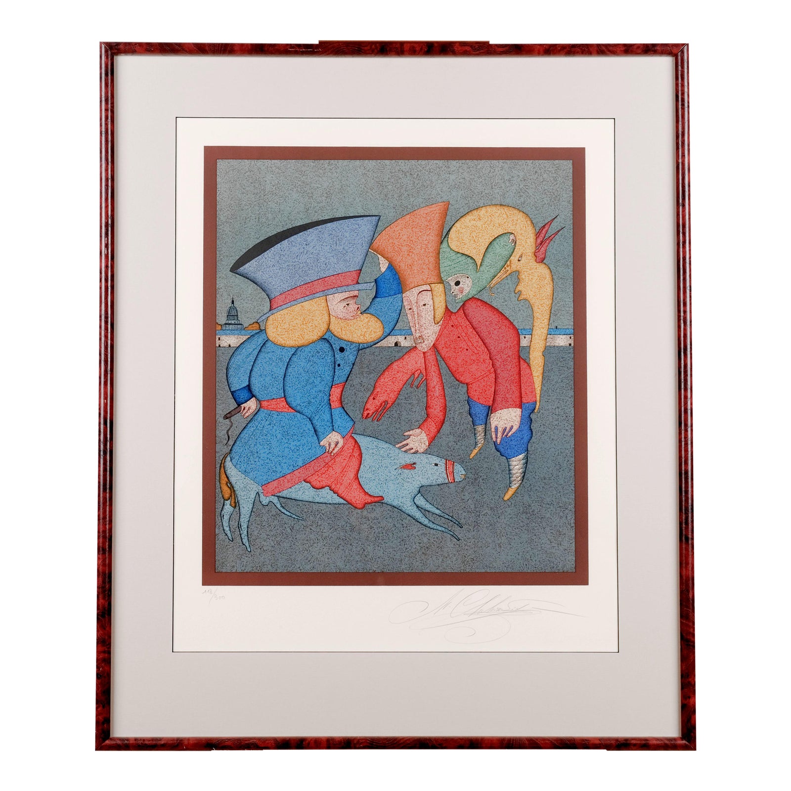 Mihail Chemiakin "Strange Rider" 118/300 Hand Signed Framed Limited ...