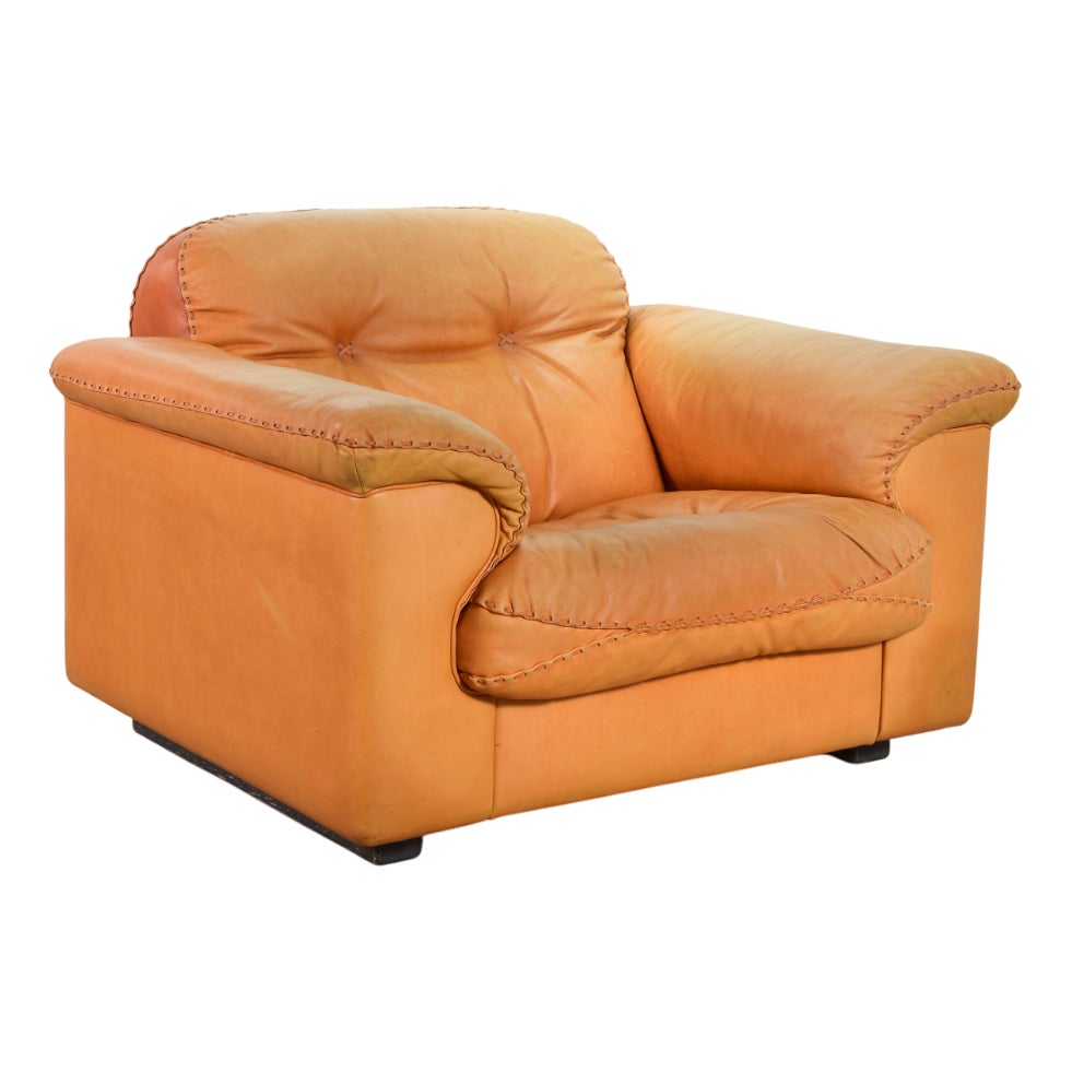 DS17 Lounge Chair in Cognac Leather from de Sede, Switzerland, 1970s ...