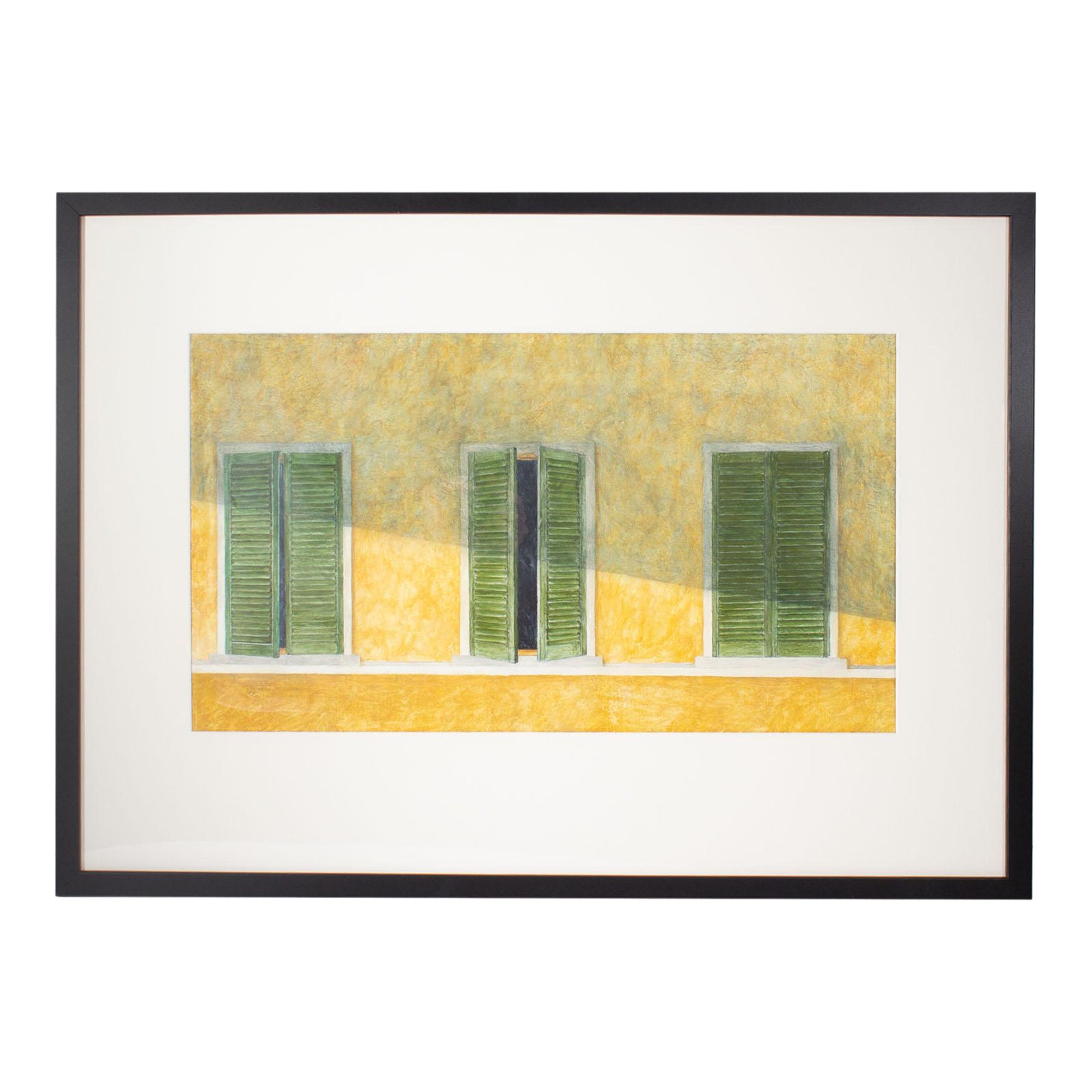 Casein Painting of Windows by Gerald G. Boyce | Chairish