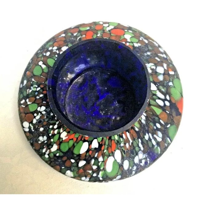 Antique Art Deco 1920's Cobalt Blue Spangled Czechoslovakia Art Glass ...