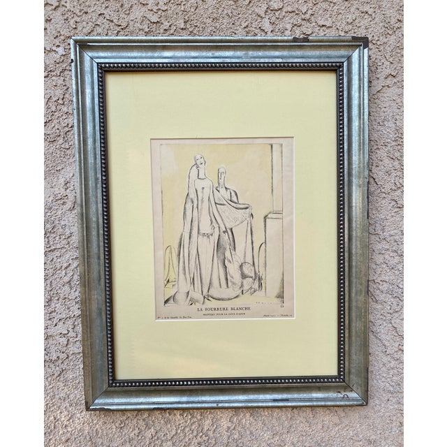 Art Deco “La Gazette du Bon Ton” Framed Plate by Vogue Artist Eduardo ...