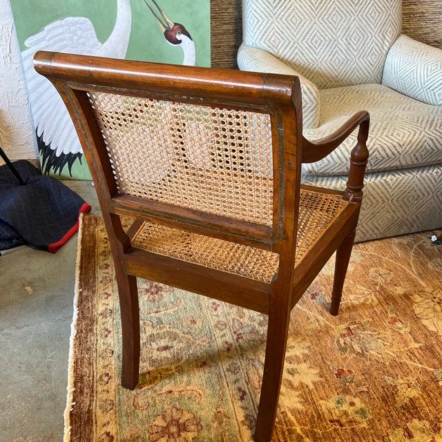 Late 20th Century Cane Arm Chair | Chairish