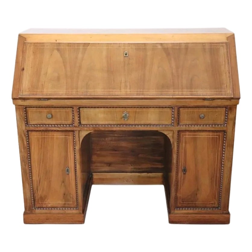 Antique Writing Desk in Walnut, 1820s | Chairish