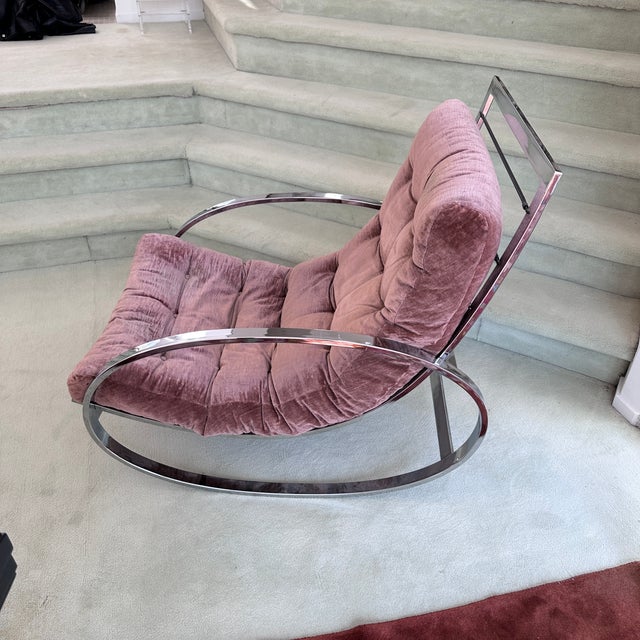 1970s Renato Zevi Ellipse Rocking Chair by Selig | Chairish