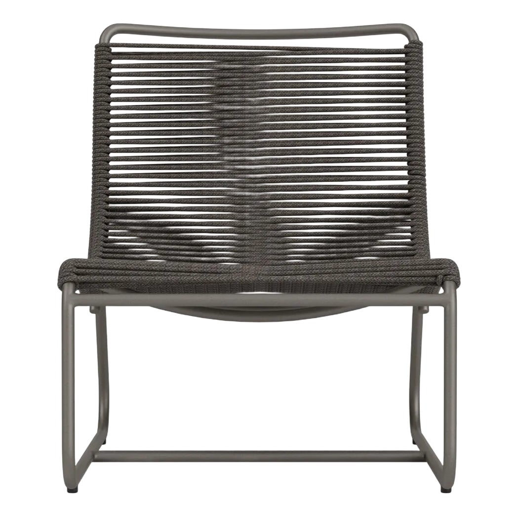 Brown Jordan Walter Lamb Aluminum Lounge Chair, Mica frame with Coal ...