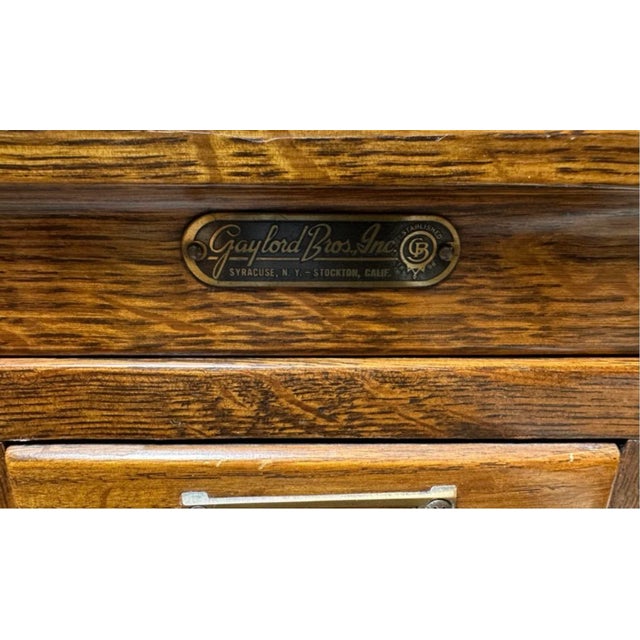 Antique Quartersawn Oak Library Card Catalog Cabinets With Stand by ...