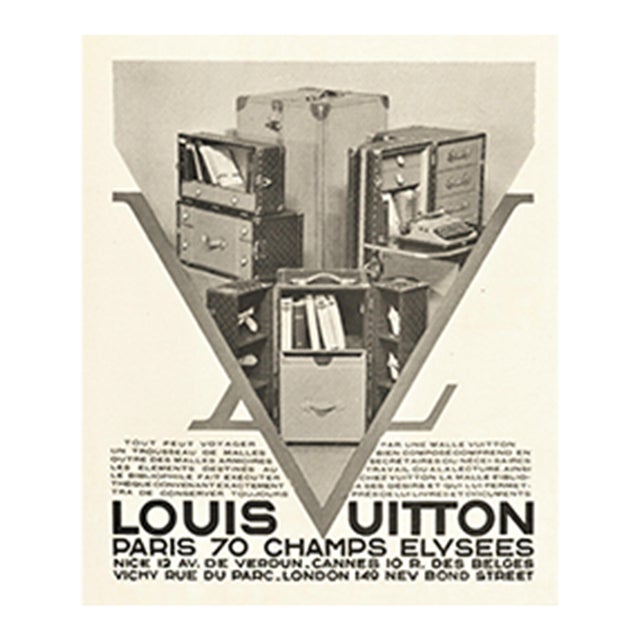 Rare! 1930 Art Deco French Louis Vuitton Advertisement Print-Upright ...