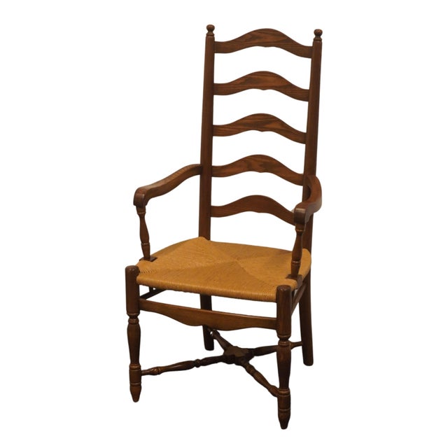 Pennsylvania House Rustic Country Style Ladderback Dining Arm Chair W ...