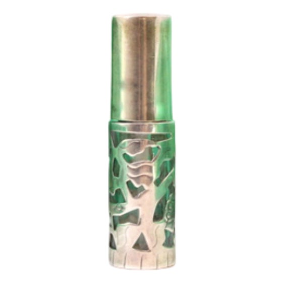 Spray-Shaped Perfume Bottle with Cut-Out Silver Structure and Glass ...