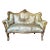 French Rococo Style Light Blue Sofa With Gold Details | Chairish