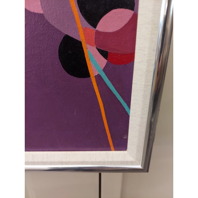 1960s Florida Artist Joseph O. Brun Large Oil Painting " Gardon of Eden ...