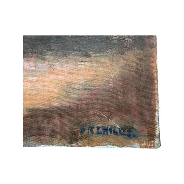 Mid Century Modern Oil Painting on Canvas of Woman Seated, Fredrick ...