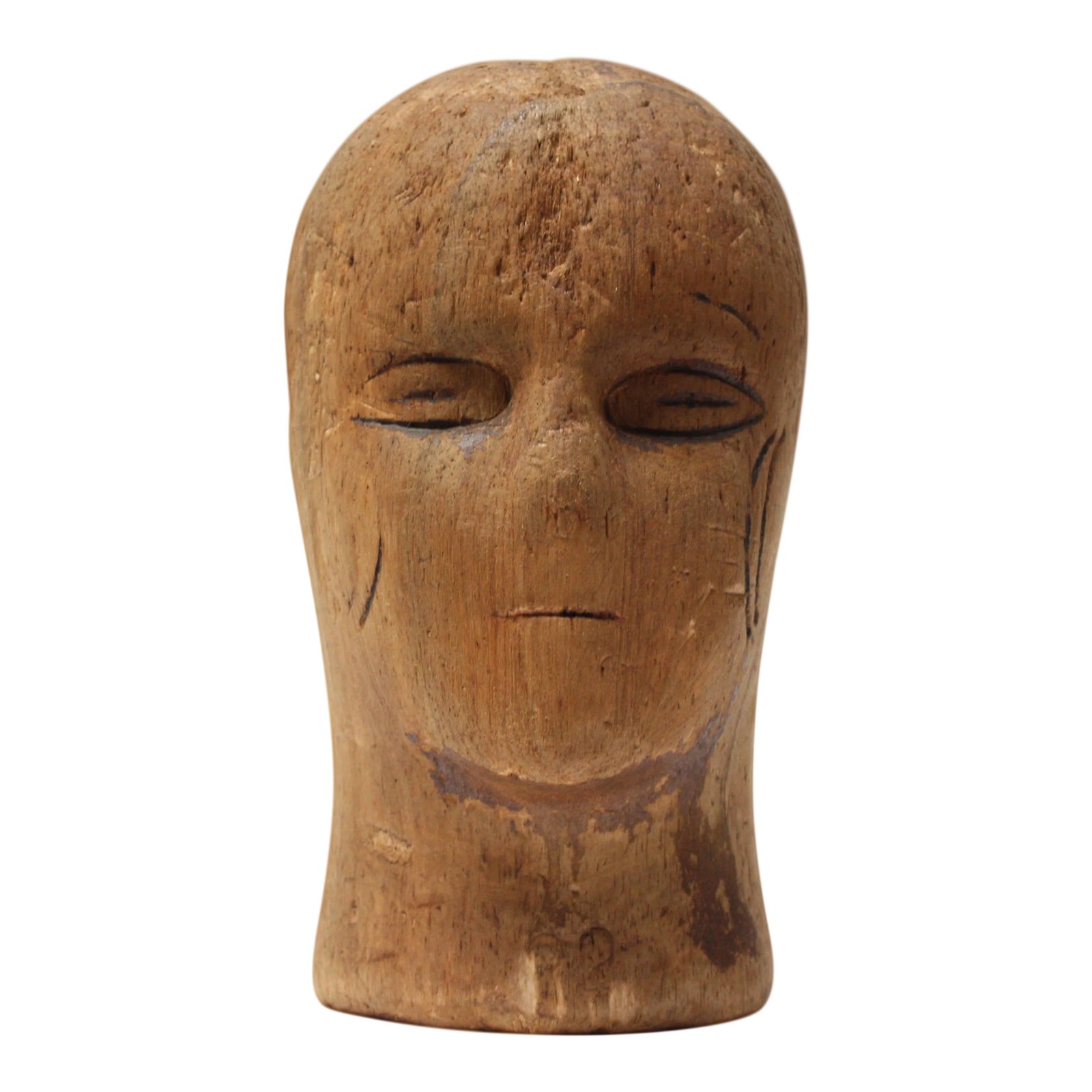 1930s Primitive Cork Mannequin Display Head | Chairish