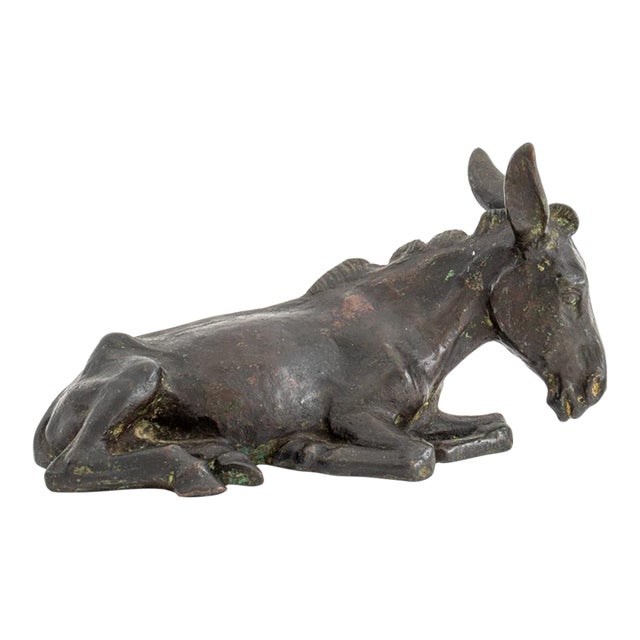 Bronze Donkey Sculpture | Chairish