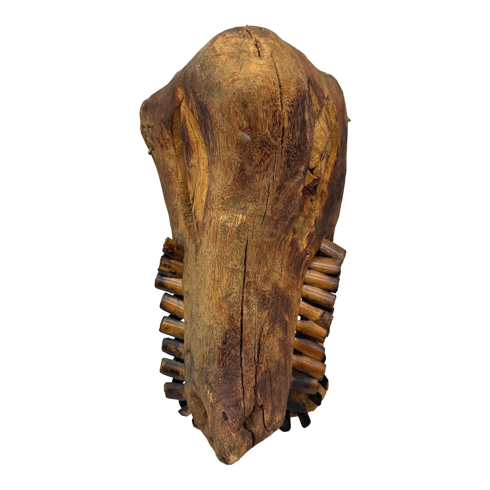 Primitive Hand-Carved Crocodile Mask in Aged Wood – Tribal Folk Art ...