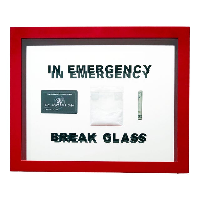 "In Case of Emergency Break Glass" by Plastic Jesus | Chairish