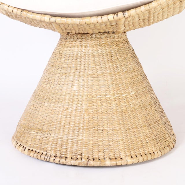 Large Scale Wicker Chair From the Fs Flores Collection | Chairish