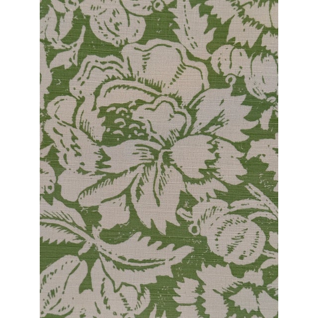Bennison Fabric New Floral Negative- Grass on Oyster 4 Yards Fabric ...