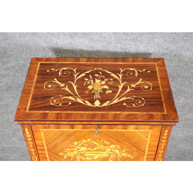 Italian Marquetry Dry Martinin Liquor Bar Cabinet Circa 1960 | Chairish