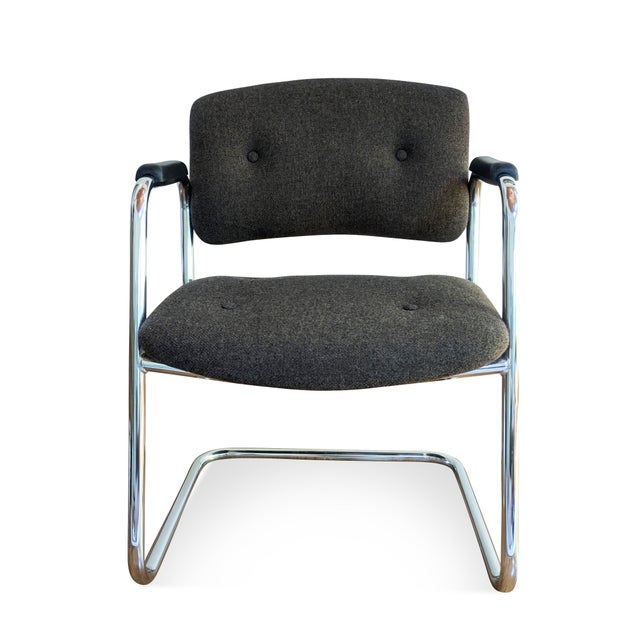 Brown Cantilever Office Chair - by United Chair Company | Chairish