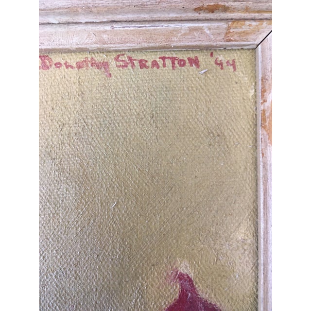 Circa 1944 Red Roses Still Life Oil Painting by Dorothy Stratton | Chairish