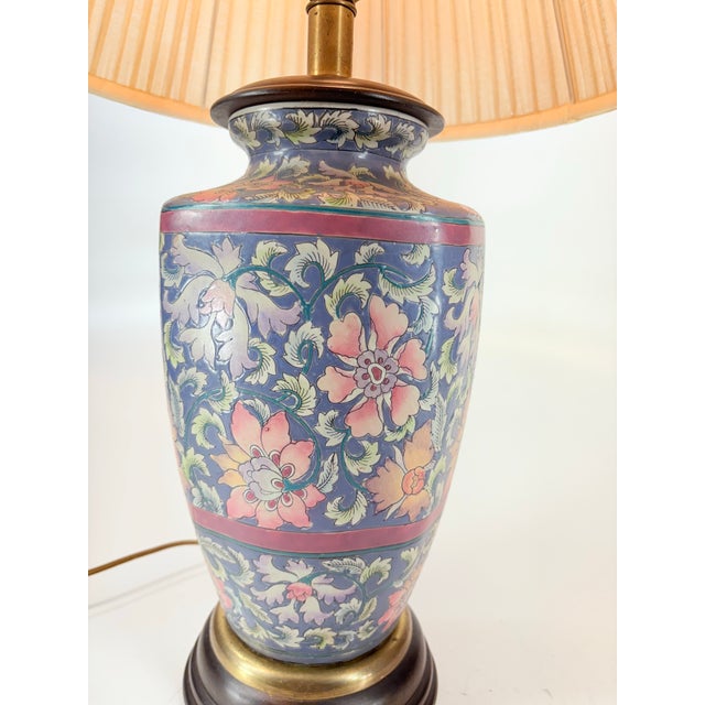 Vintage Frederick Cooper Hand Painted Floral Chinoiserie Lamp, With ...