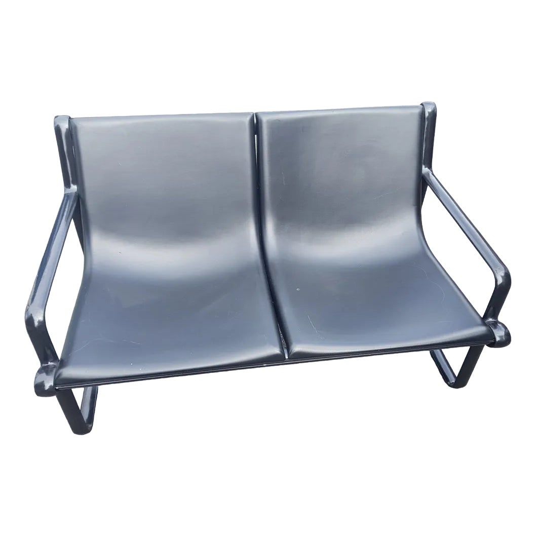 Sling Sofa Two-Seater in Black by Hannah-Morrison for Knoll | Chairish