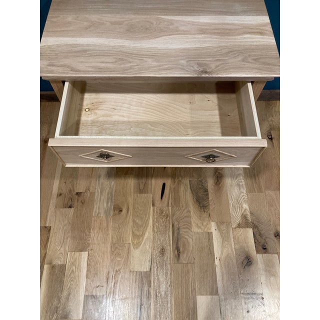 Contemporary Solid Oak 3-Drawer Night Stand | Chairish