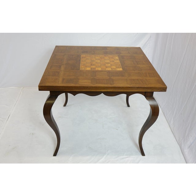 1970s Expandable Game Table With Chess Board | Chairish
