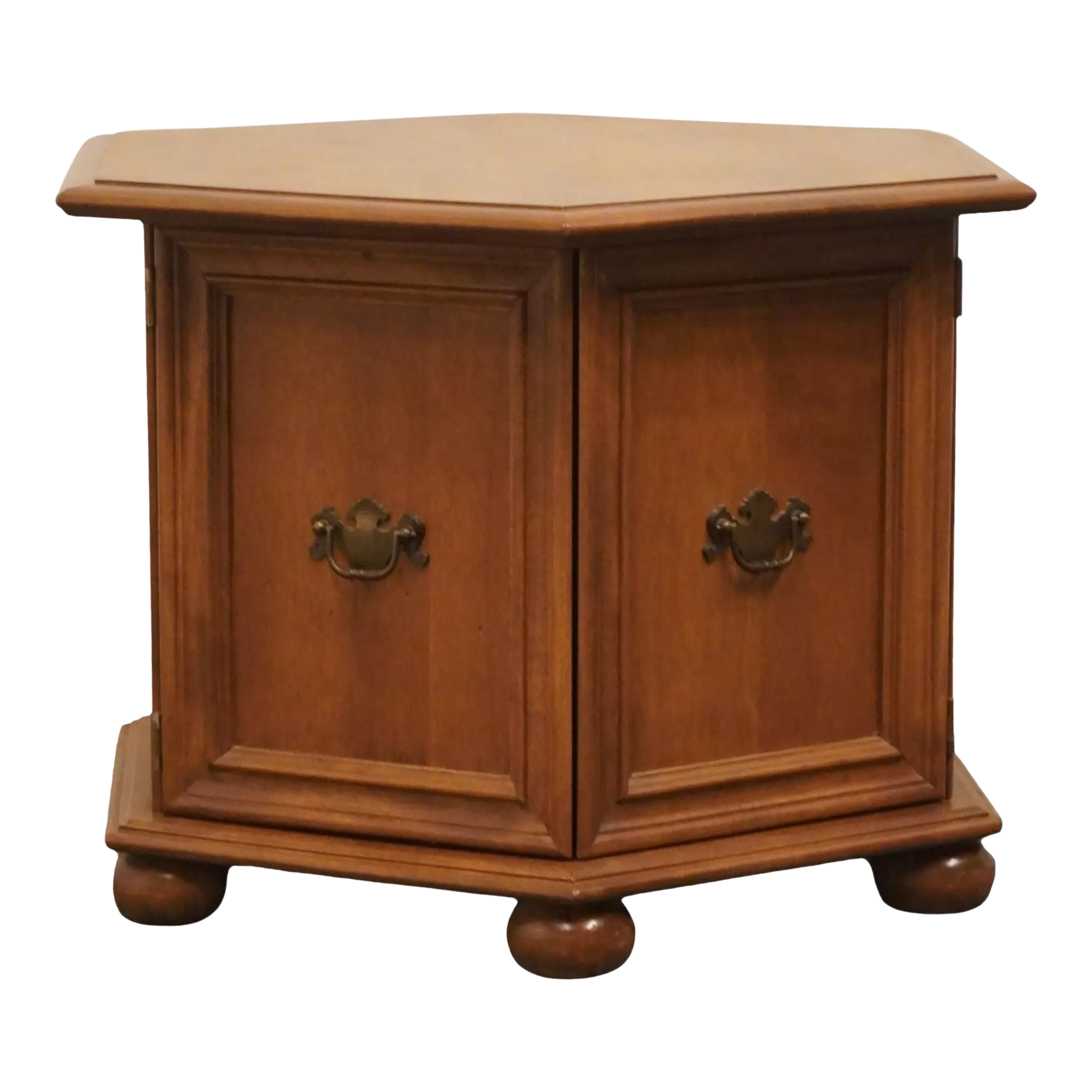 Ethan Allen Classic Manor Solid Maple Hexagonal Accent Storage End Table 15 8627 Chairish