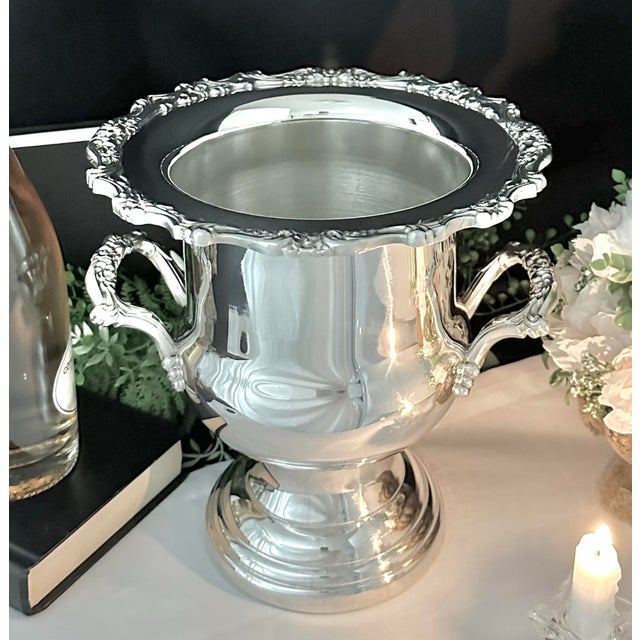 Vintage Oneida Silver Plated Ice Bucket Champagne Bucket | Chairish