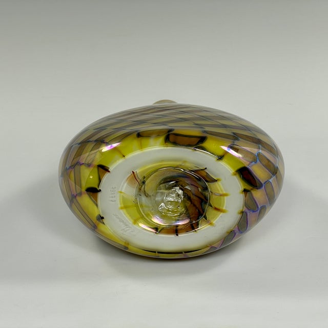 1980s Large Stephen Fellerman Iridescent Vase | Chairish