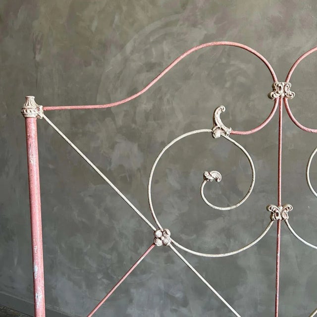 Late 19th Century Antique Full Size Iron Bed With Side Rails | Chairish