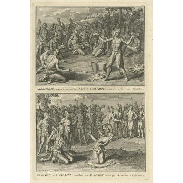 Picart, Florida King of the Indians in America, 1722, Engravings, Set ...