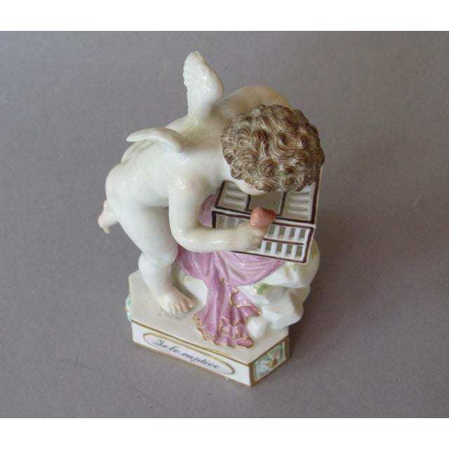 Antique Cupid Putti Meissen "Love Captive" Porcelain Figurine | Chairish
