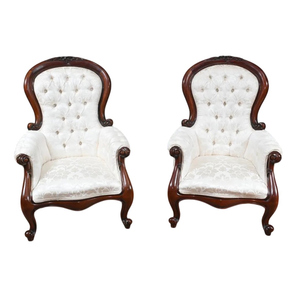 Set of Victorian Parlour Chairs, 1920s | Chairish
