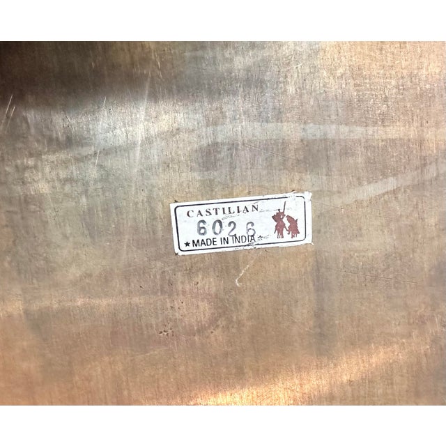 Vintage Castilian Imports Brass Large Embossed Tray | Chairish