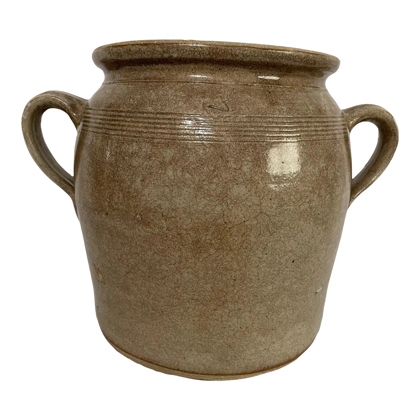 1920s French Stoneware Confit Pot or Jar | Chairish