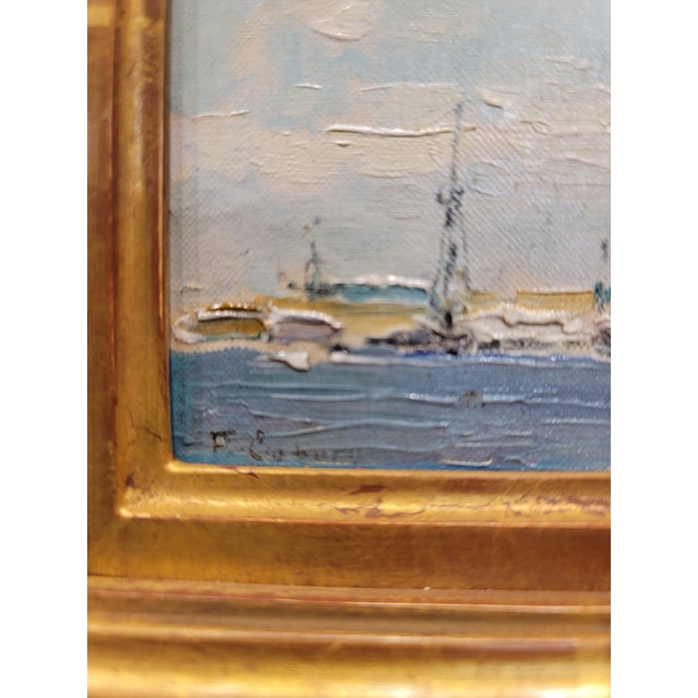 Frank Coburn - 1920s Los Angeles Harbor Scene - Impressionist Oil ...