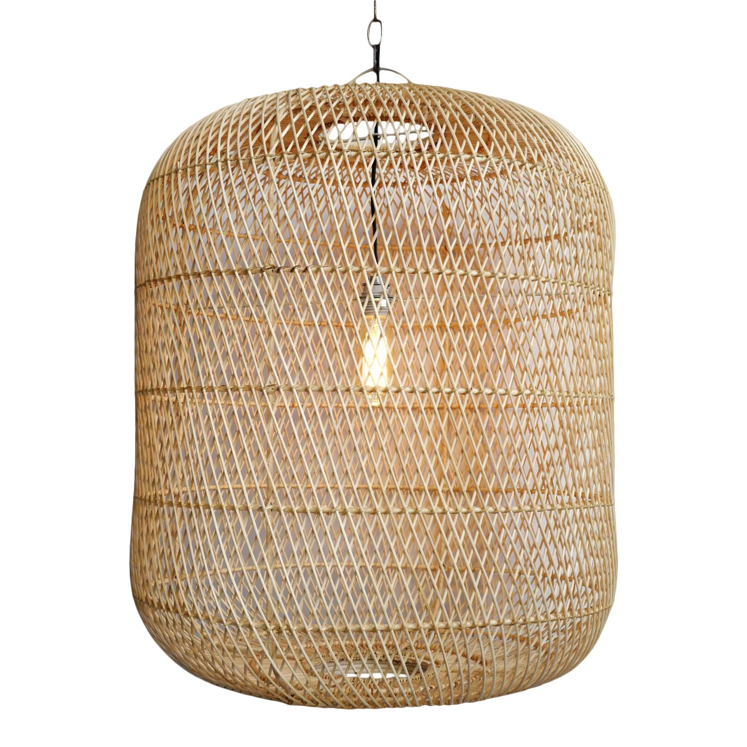 Raw Wicker Jug Lantern Large | Chairish