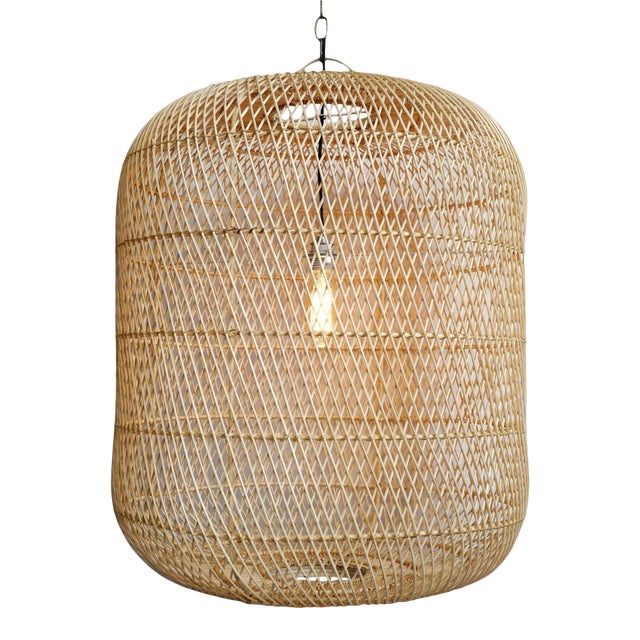 Raw Wicker Jug Lantern Large | Chairish