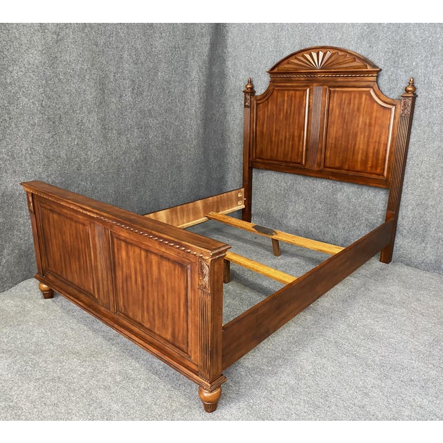 Cherry Queen Size Bed Frame | Chairish