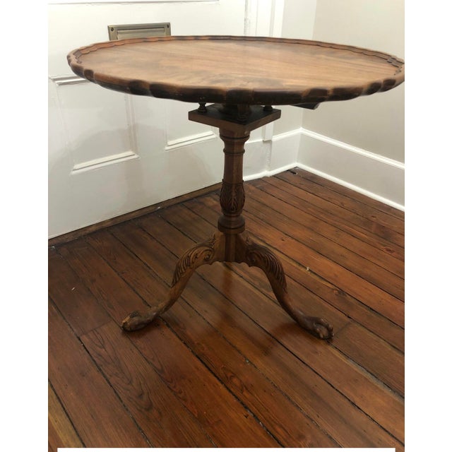 1950s Mahogany Pie Crust Table | Chairish