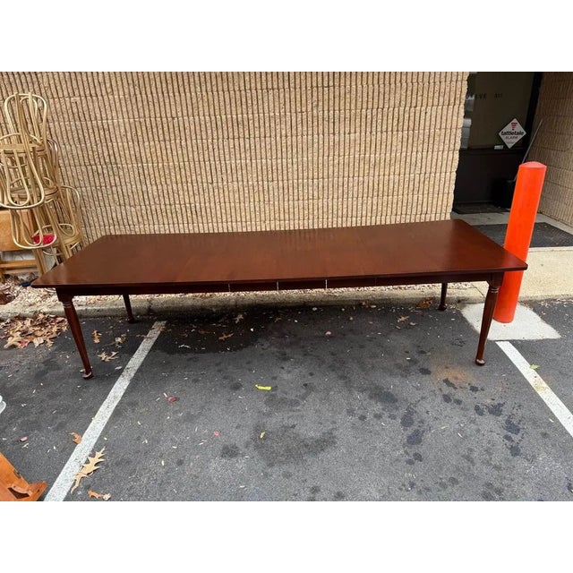 Tom Selly Co Solid Dark Cherry Dining Table With 4 Leaves. High End ...