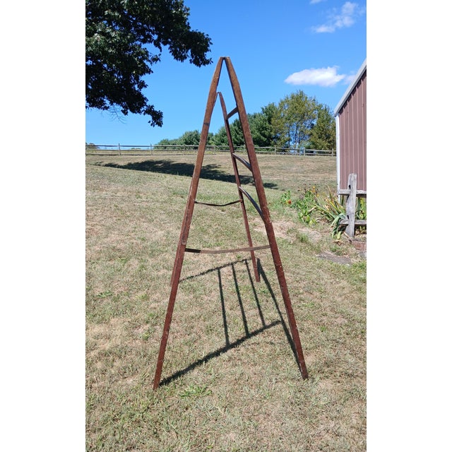 Antique Roosting Fold Up Ladder Rack Original Old Red Paint 1880s ...