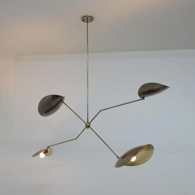 Calder Brass Chandelier by Gallery L7 | Chairish