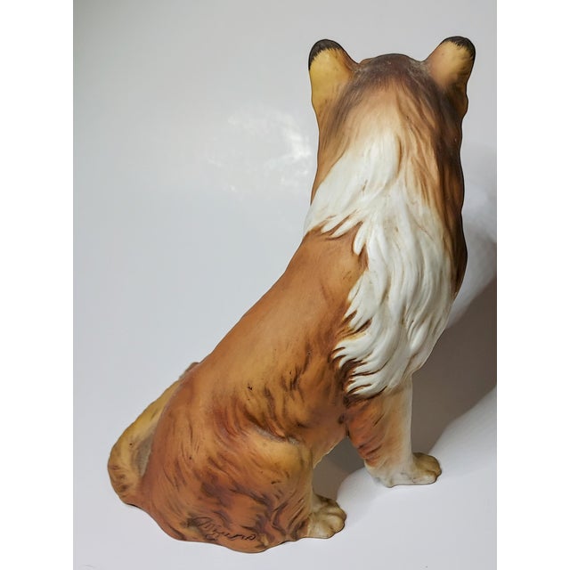 Vintage Bisque Collie Figurine | Chairish
