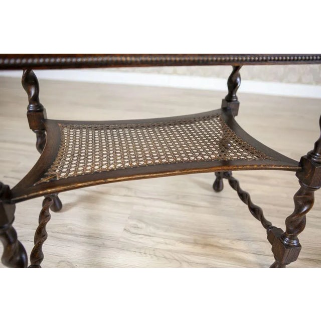 Oak Side Table From the 1930s in Dark Brown | Chairish